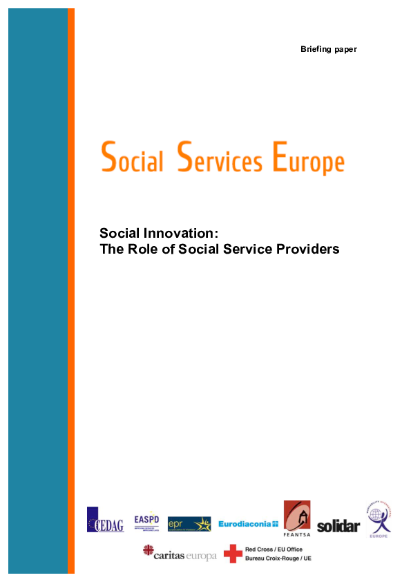 (PDF) Sse - social innovation the role of social service providers