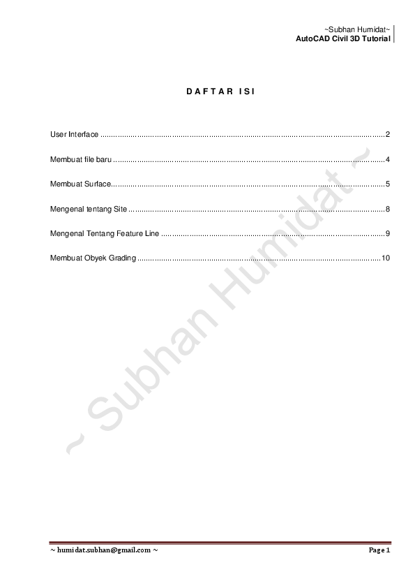 Pdf Tutorial Civil 3d Grading
