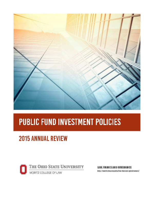 (PDF) Public Fund Investment Policies: 2015 Annual Review
