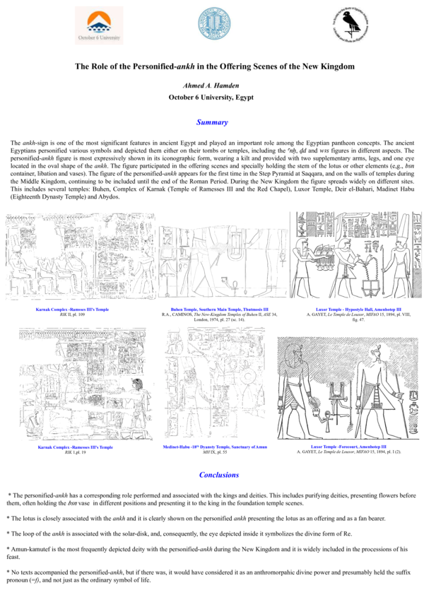 (PDF) "The Role of the Personified-ankh in the Offering Scenes of the ...