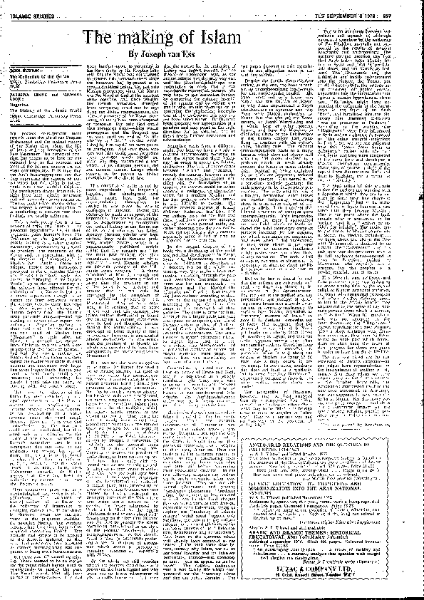 (PDF) The Making of Islam - review