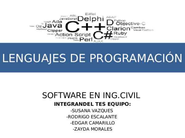 (PPT) LENGUAJES DE PROGRAMACIÓN