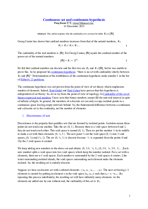 (DOC) Continuous set and continuum hypothesis