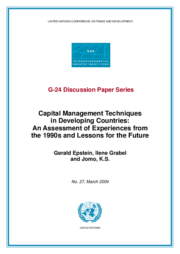 (PDF) Capital Management Techniques in Developing Countries