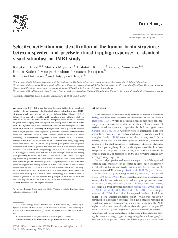 (PDF) Selective activation and deactivation of the human brain ...