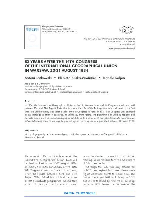 IGU International Geographical Union