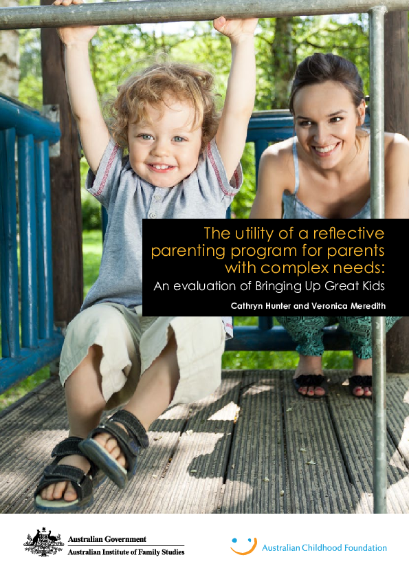 (PDF) The utility of a reflective parenting program for parents with ...