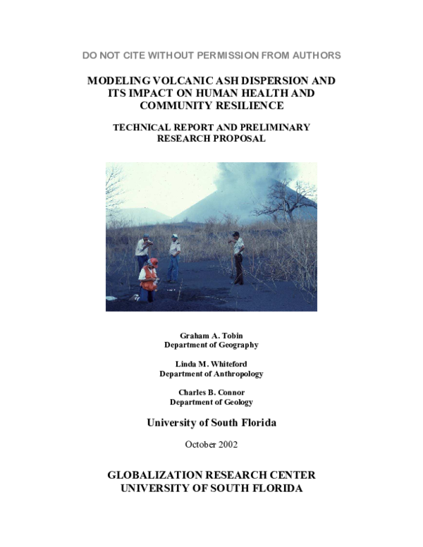 (PDF) MODELING VOLCANIC ASH DISPERSION AND ITS IMPACT ON HUMAN HEALTH ...