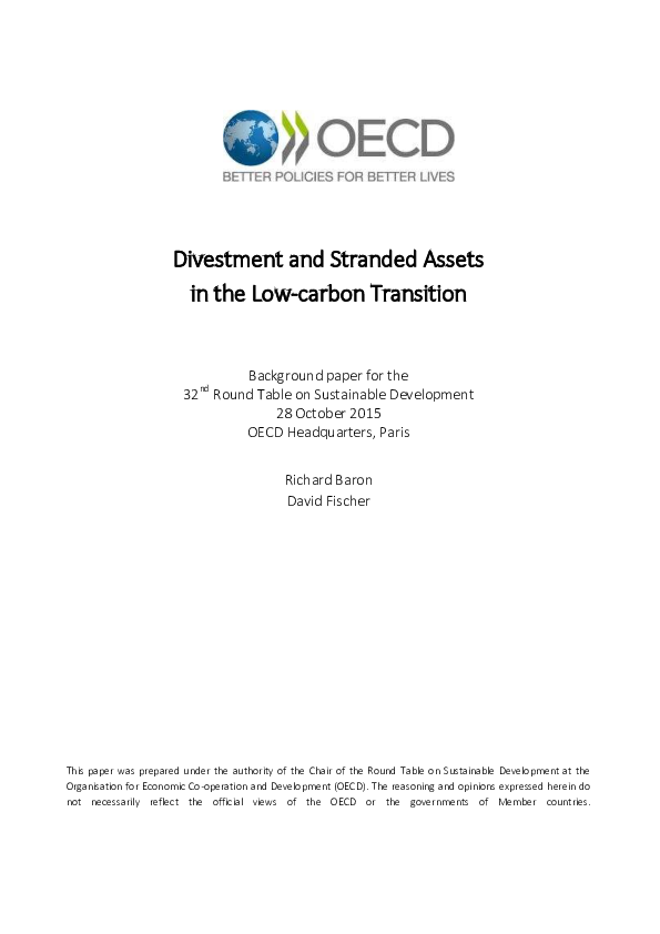 (PDF) Divestment and Stranded Assets in the Low-carbon Transition