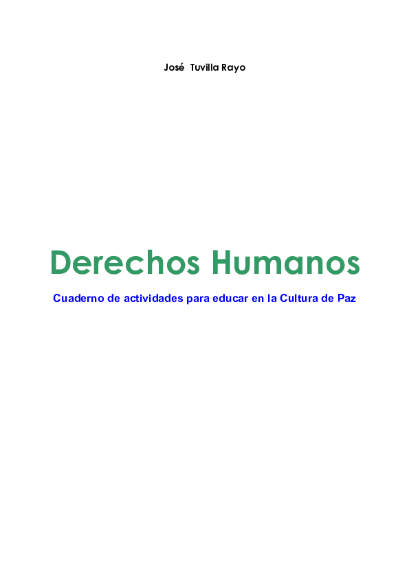 (PDF) Actividades derechos humanos