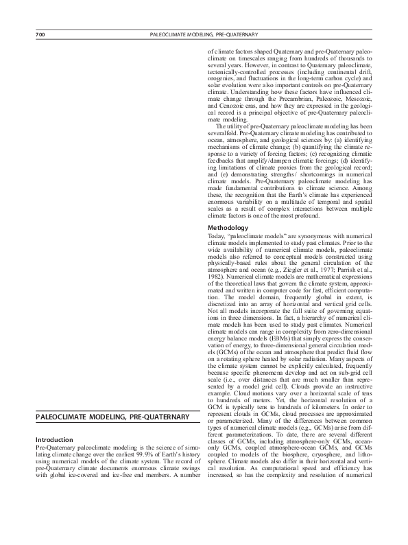 978-1-4020-4551-6 Paleoclimate Modeling, Pre-Quaternary Poulsen web