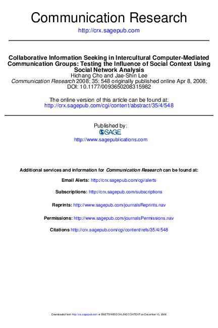 (PDF) Collaborative information seeking in inter-cultural CMC groups ...