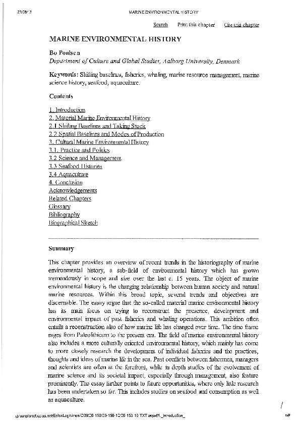 (PDF) Marine Environmental History