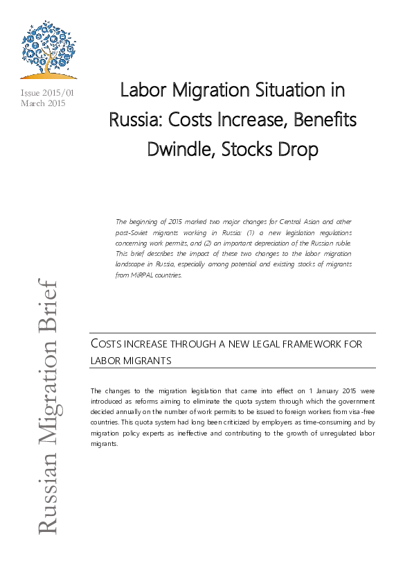 (PDF) Russian Migration Brief issue 1, 2015