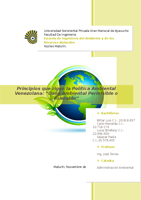 (DOC) Principio DANO PERMISIBLE