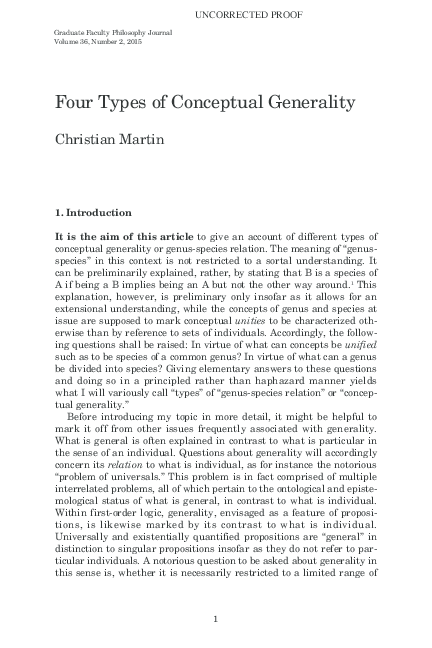 (PDF) Four Types of Conceptual Generality