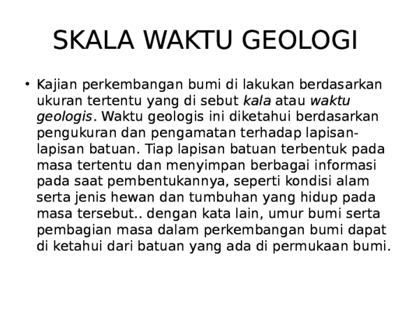(PPT) SEJARAH UMUR BUMI