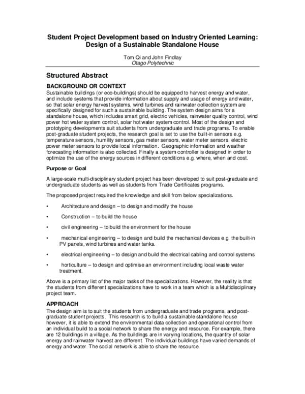 (PDF) Student Project Development based on Industry Oriented Learning ...