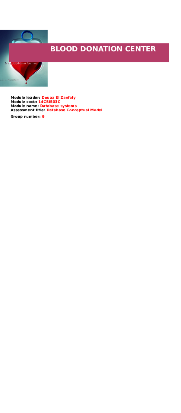 (DOC) Blood Bank donation center