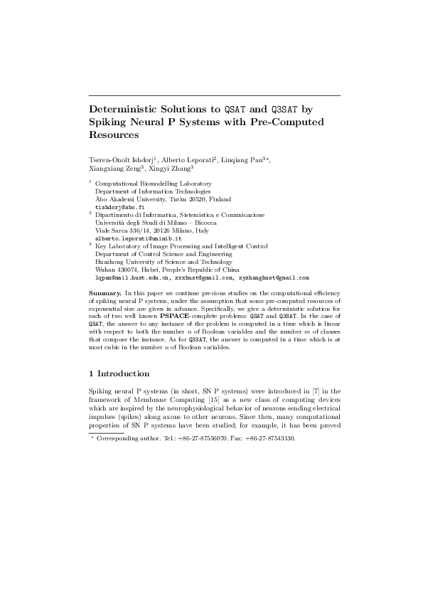 (PDF) Deterministic Solutions for QSAT and Q3SAT