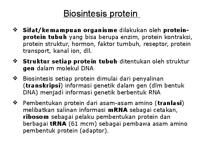 (PPT) Biosintesis protein kuliah 2