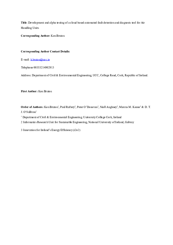 Doc Development And Alpha Testing Of A Cloud Based Automated Fault 1612