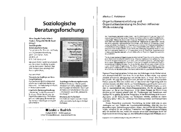 (PDF) Organisationsentwicklung und Organisationsberatung im Zeichen ...
