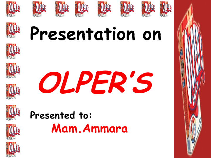 (PPT) Group No 9 Presentation on OLPERS Milk by Engro Food Chemical Lmtd beeni