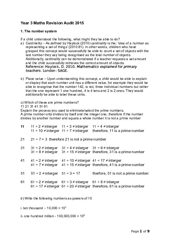 (DOC) Maths Audit 2015