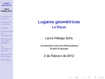 (PDF) Lugares geométricos - La Elipse