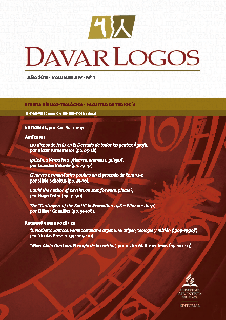 (PDF) The "Destroyers of the Earth" in Revelation 11:18 – Who Are They?