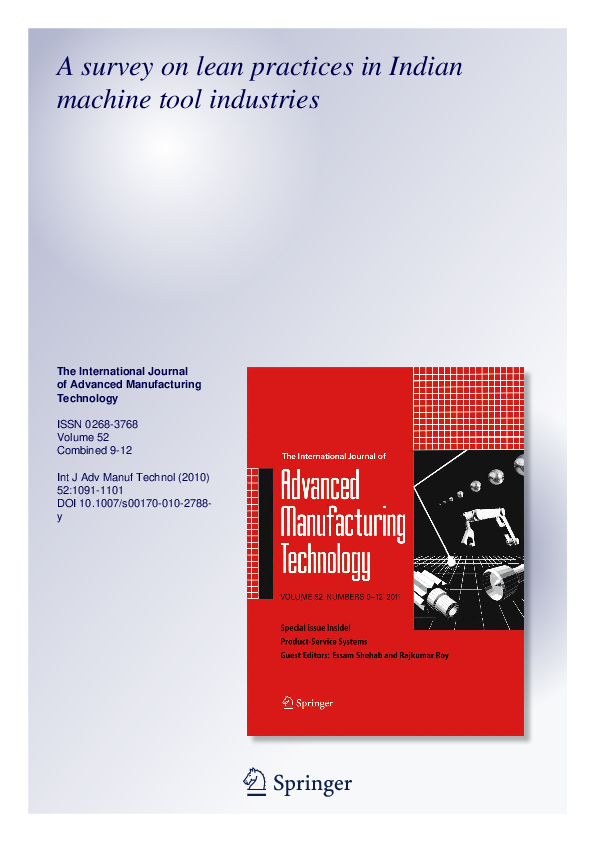 (PDF) A survey on lean practices in Machine tool industries