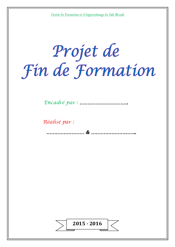 (PDF) Rapport fin d'etude