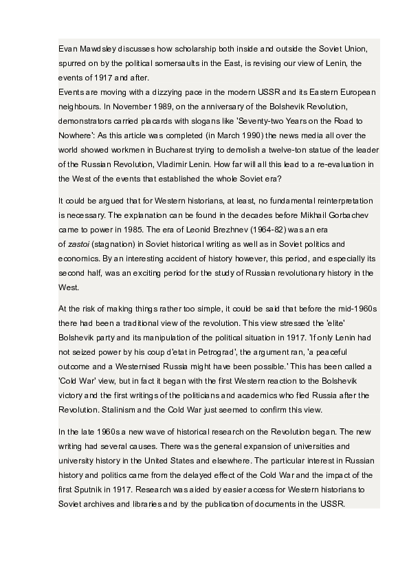 (DOC) American historiography of October Revolution