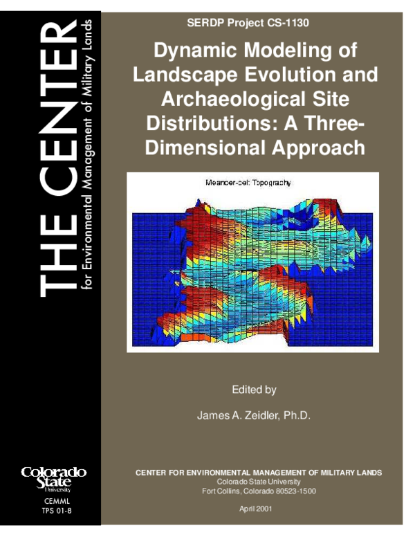 (PDF) Dynamic Modeling of Landscape Evolution and Archaeological Site ...