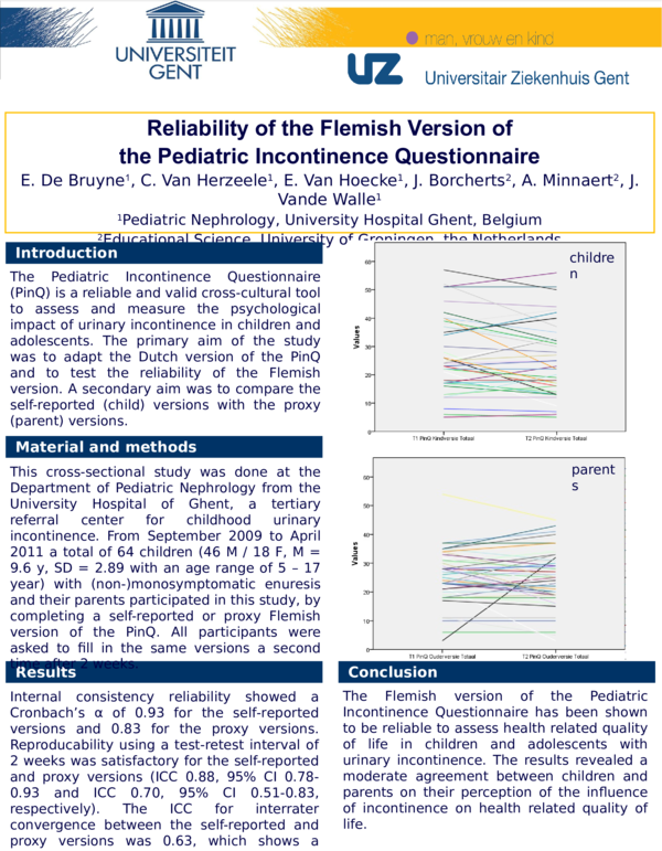 (PPT) Reliability of the Flemish Version of the Pediatric Incontinence ...