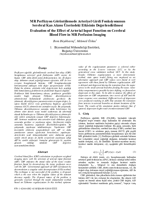 (PDF) Evaluation of the effect of arterial input function on cerebral blood flow in MR perfusion ...