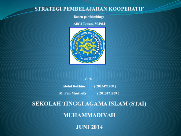 (PPT) STRATEGI PEMBELAJARAN KOOPERATIF