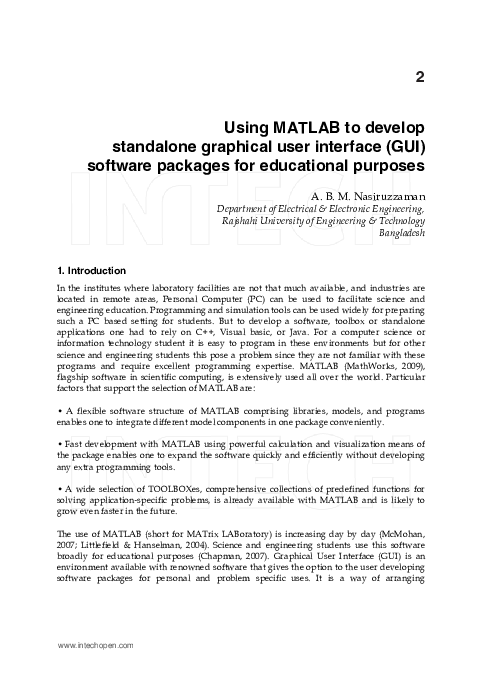 Using Matlab To Develop Standalone Graphical User Interface Gui Software Packages For 
