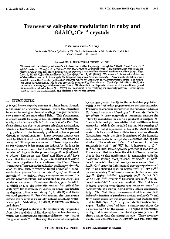 (PDF) Transverse self-phase modulation in ruby and GdAlO3Cr + 3a crystals