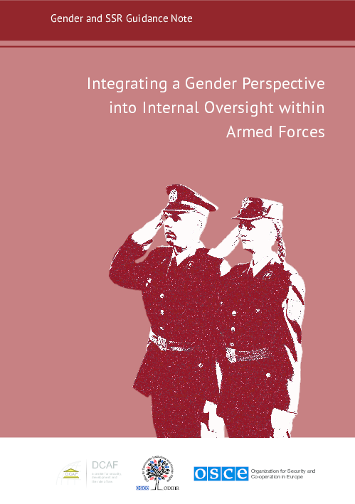 (PDF) Integrating a Gender Perspective into Internal Oversight within ...