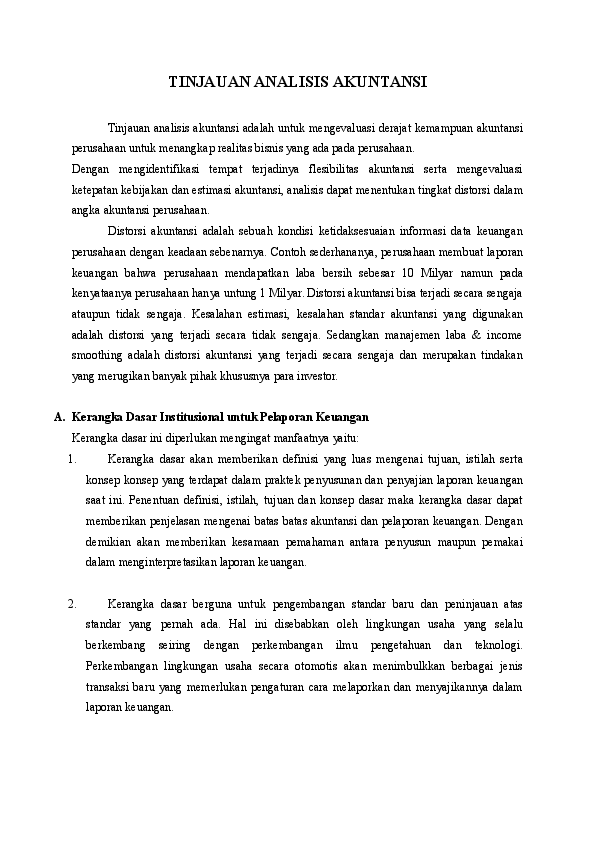 (DOC) REVISI TINJAUAN ANALISIS AKUNTANSI