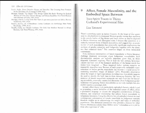 (PDF) Affect, Female Masculinity, and the Embodied Space Between: Two ...