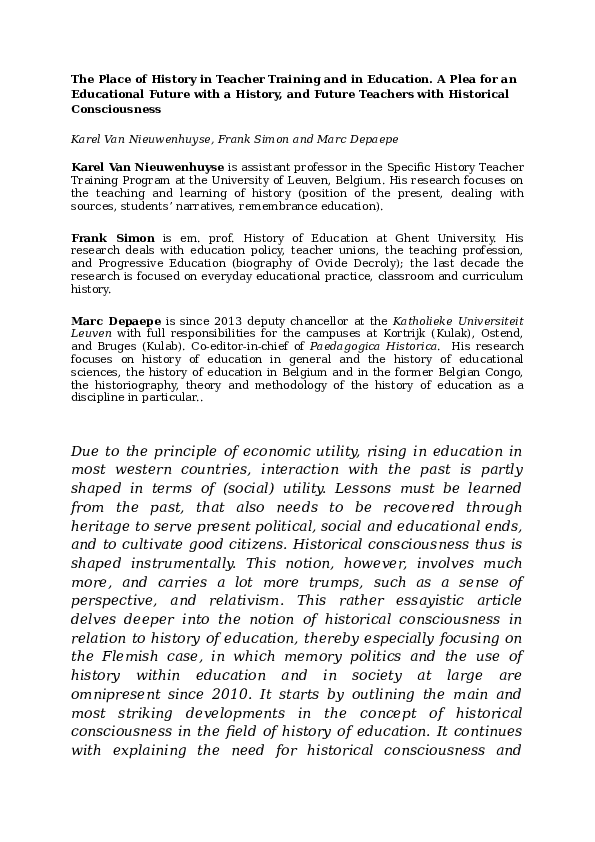 historical position paper