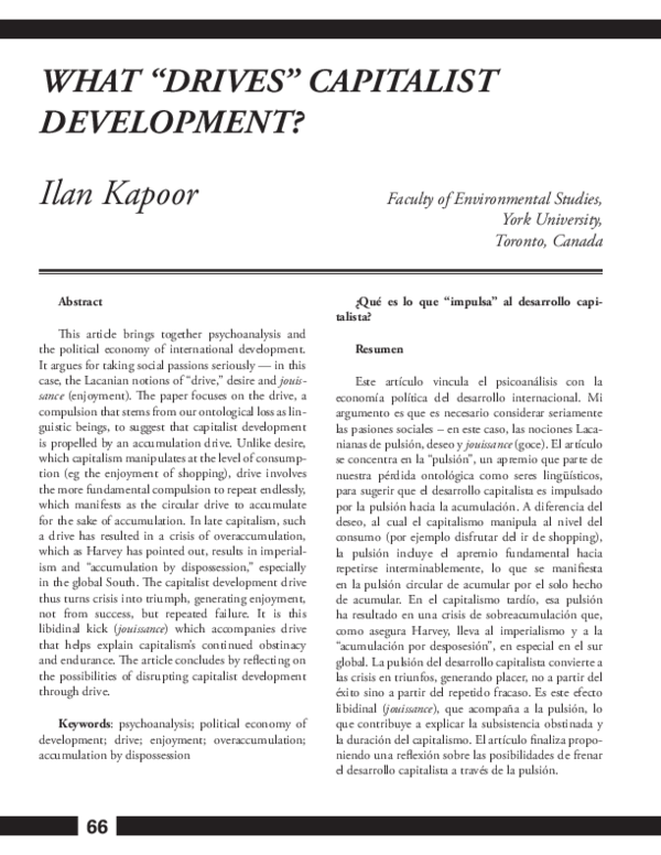 (PDF) What "drives" capitalist development?