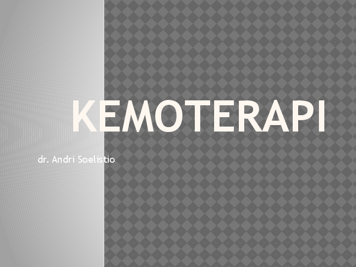 (PPT) KEMOTERAPI