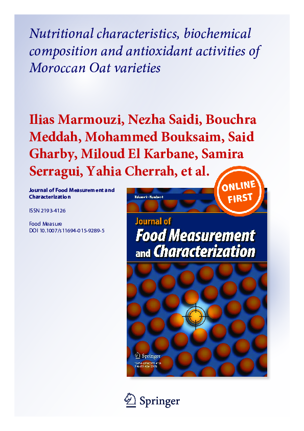 (PDF) Nutritional characteristics, biochemical composition and ...