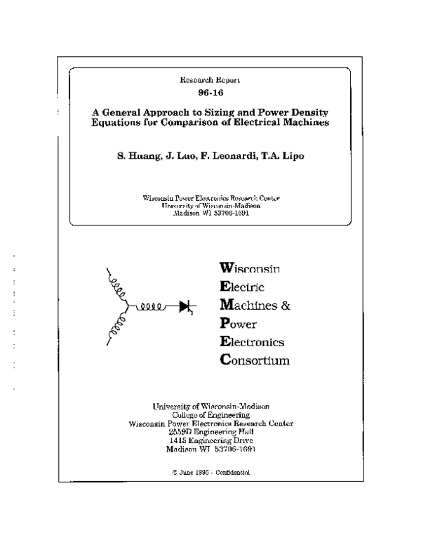(PDF) A General Approach to Sizing and Power DensityEquations for ...
