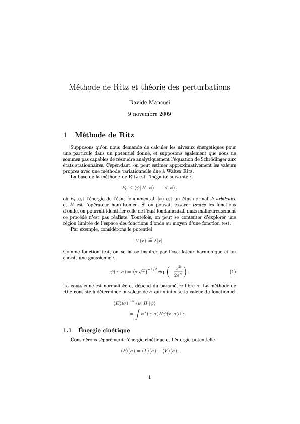 minimiser une fonctionnelle