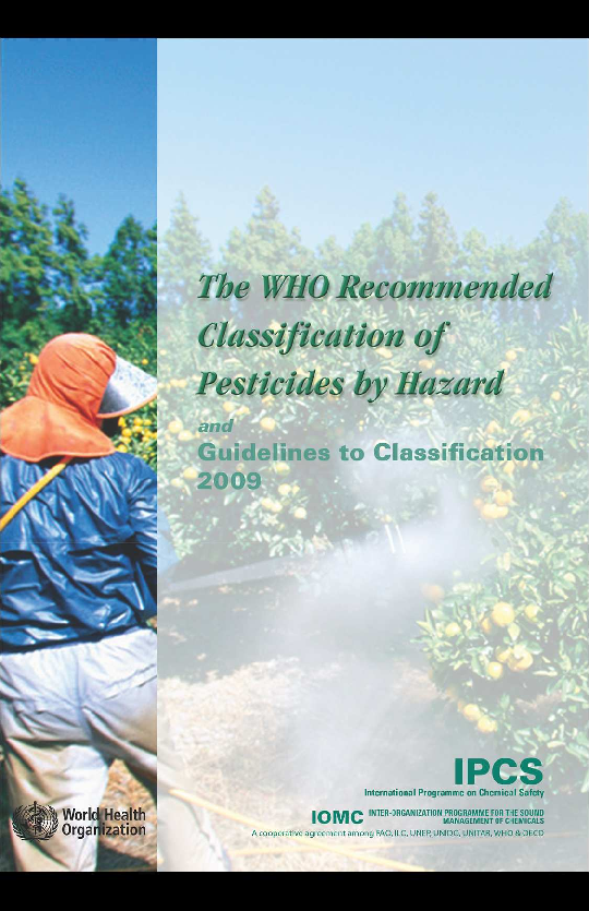 (PDF) The WHO Recommended Classification of Pesticides by Hazard and ...